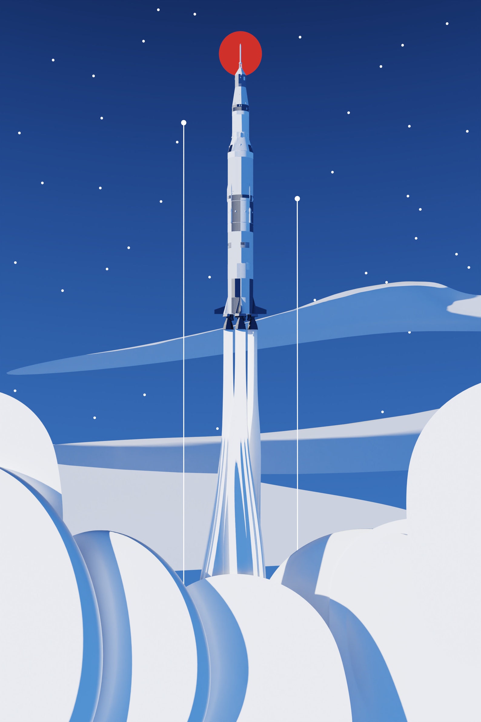 Into the Stratosphere NASA Rocket Poster Print Scifi Print - Etsy