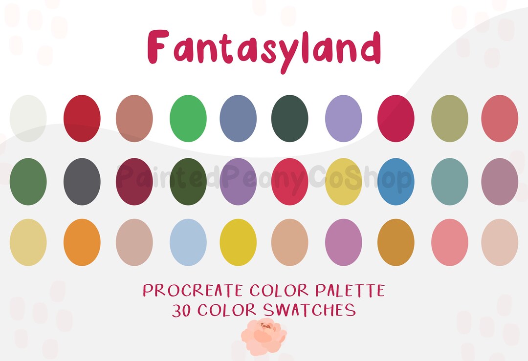 Fantasyland Inspired Color Palette // Procreate Color Palette ...