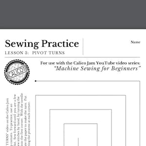 Machine Sewing for Beginners Curriculum - Etsy