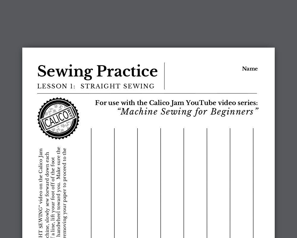 Sewing Practice Sheets - Etsy