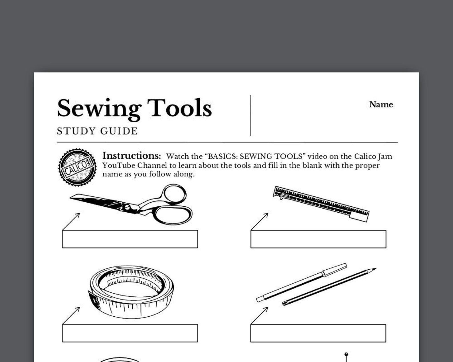 Machine Sewing for Beginners Curriculum - Etsy