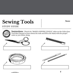 Machine Sewing for Beginners Curriculum - Etsy