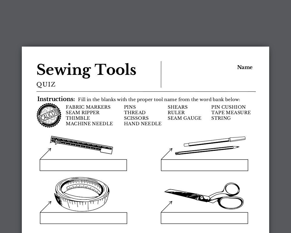 Machine Sewing for Beginners Curriculum - Etsy