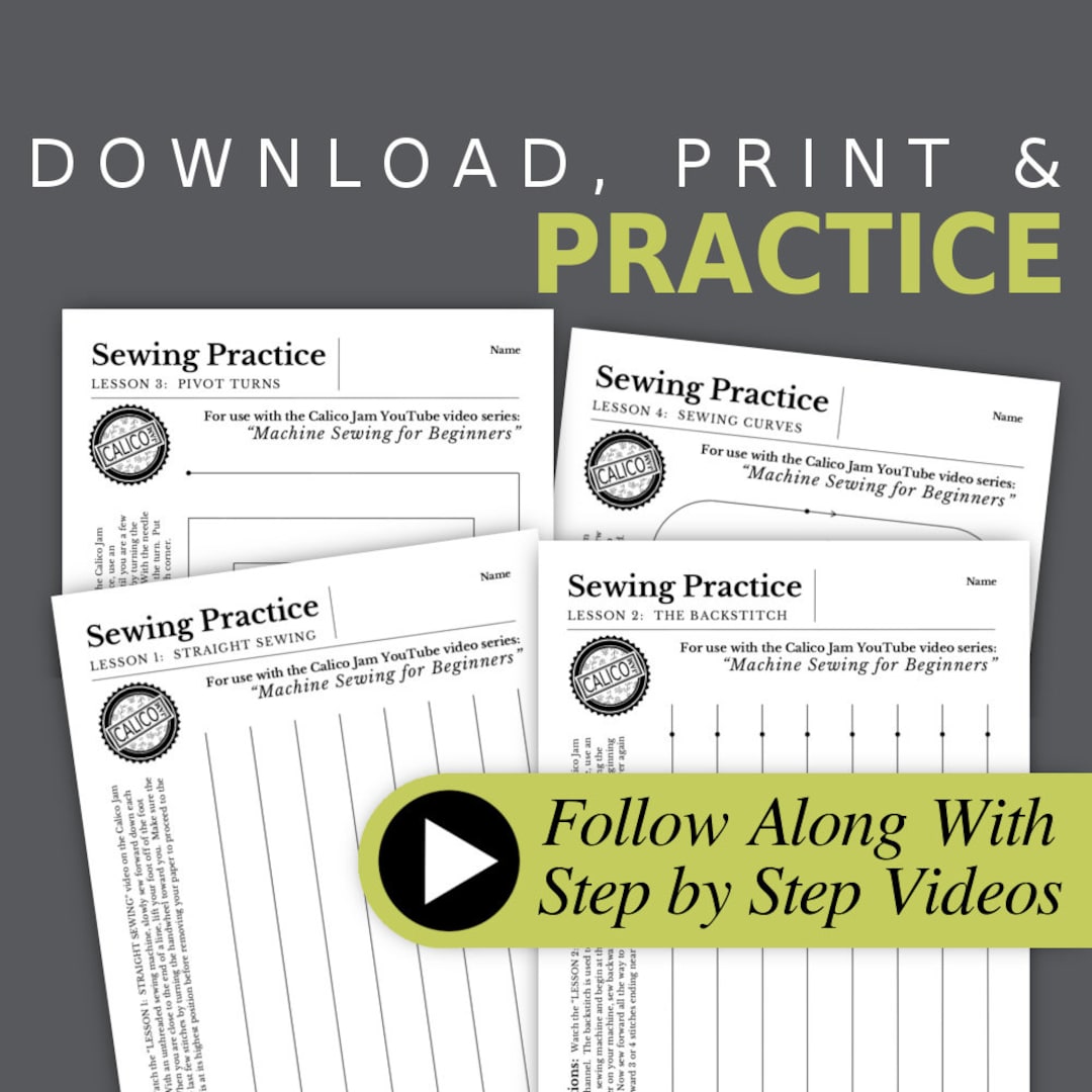 Sewing Practice Sheets - Etsy