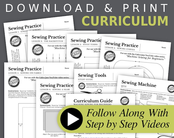 Ebook Beginner Sewing Curriculum Easily Teach Yourself to Sew - Etsy