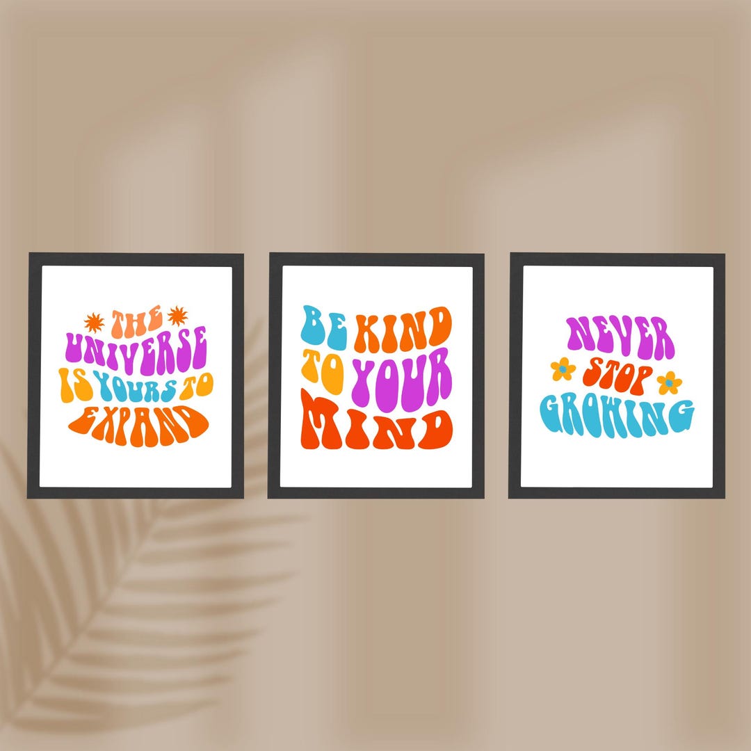 Groovy Inspirational Quotes Digital Art, Downloadable Digital Art ...