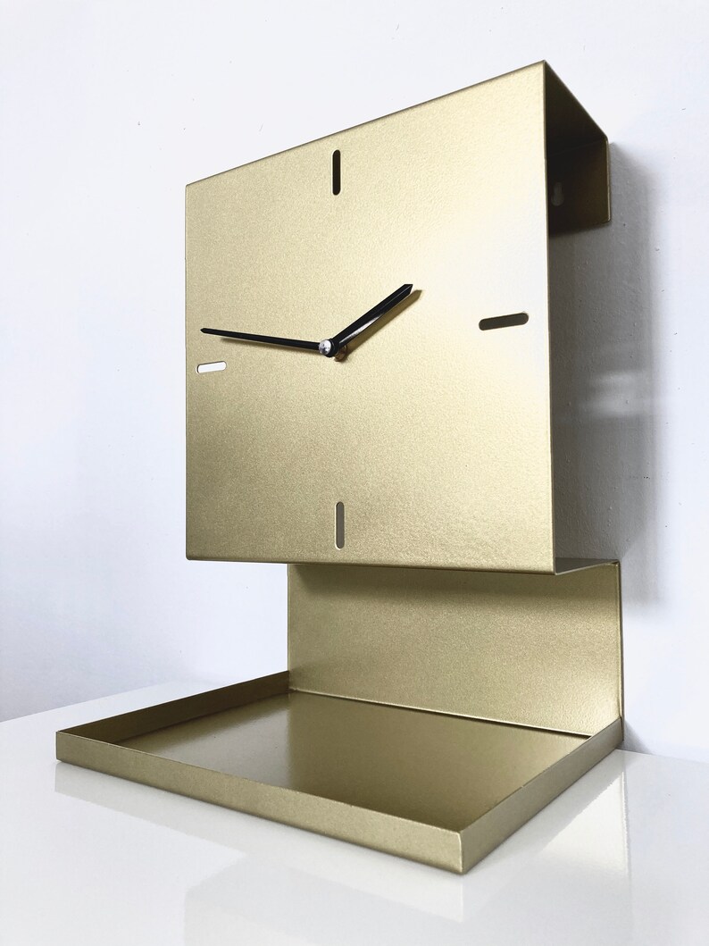 Kronos Wall Clock With Shelf six Color Options - Etsy