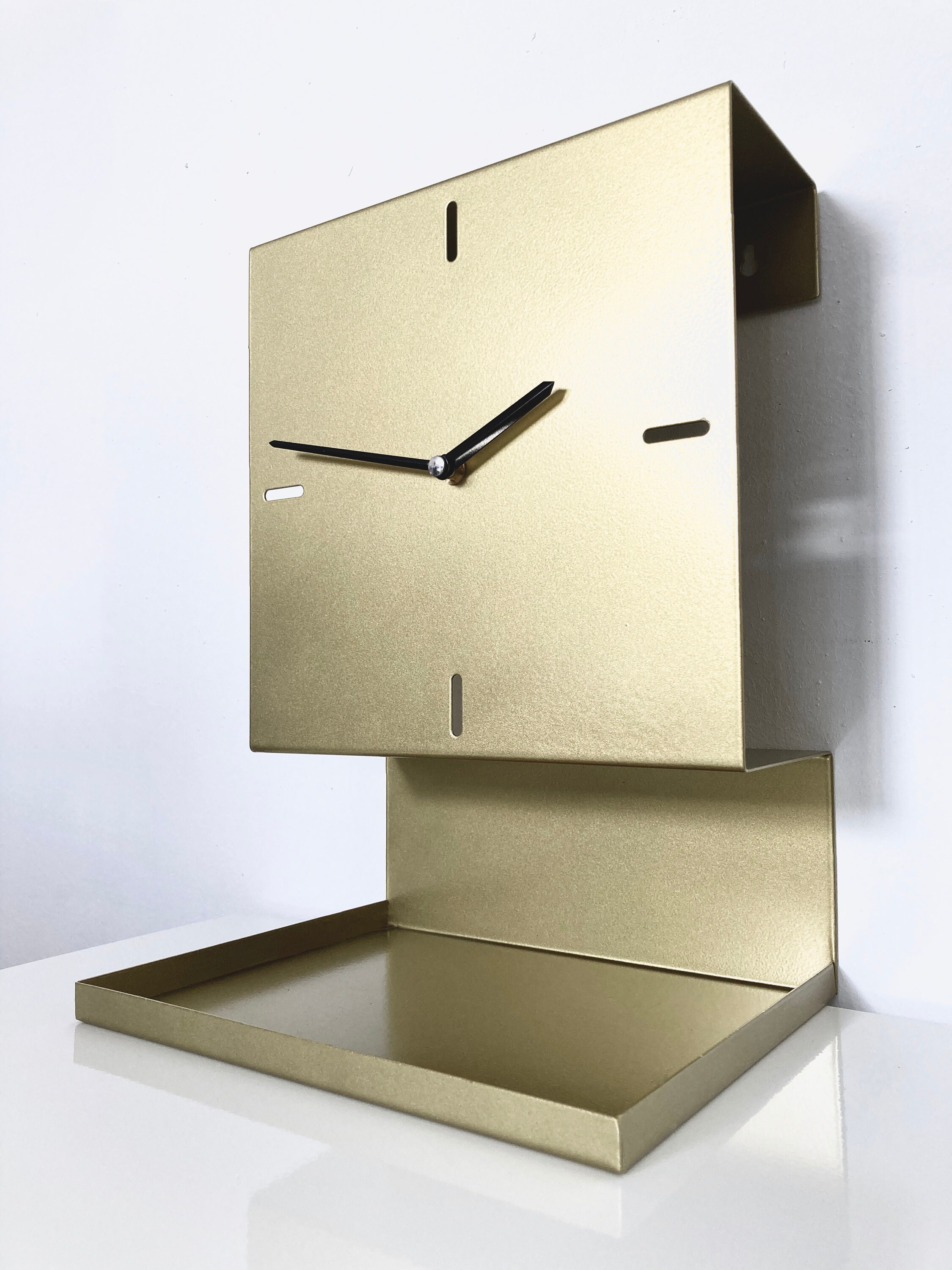 Kronos Wall Clock With Shelf six Color Options - Etsy