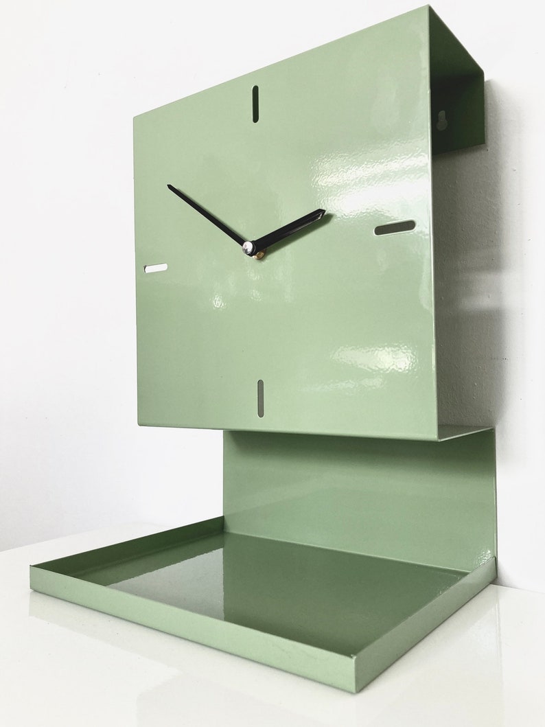Kronos Wall Clock With Shelf six Color Options - Etsy