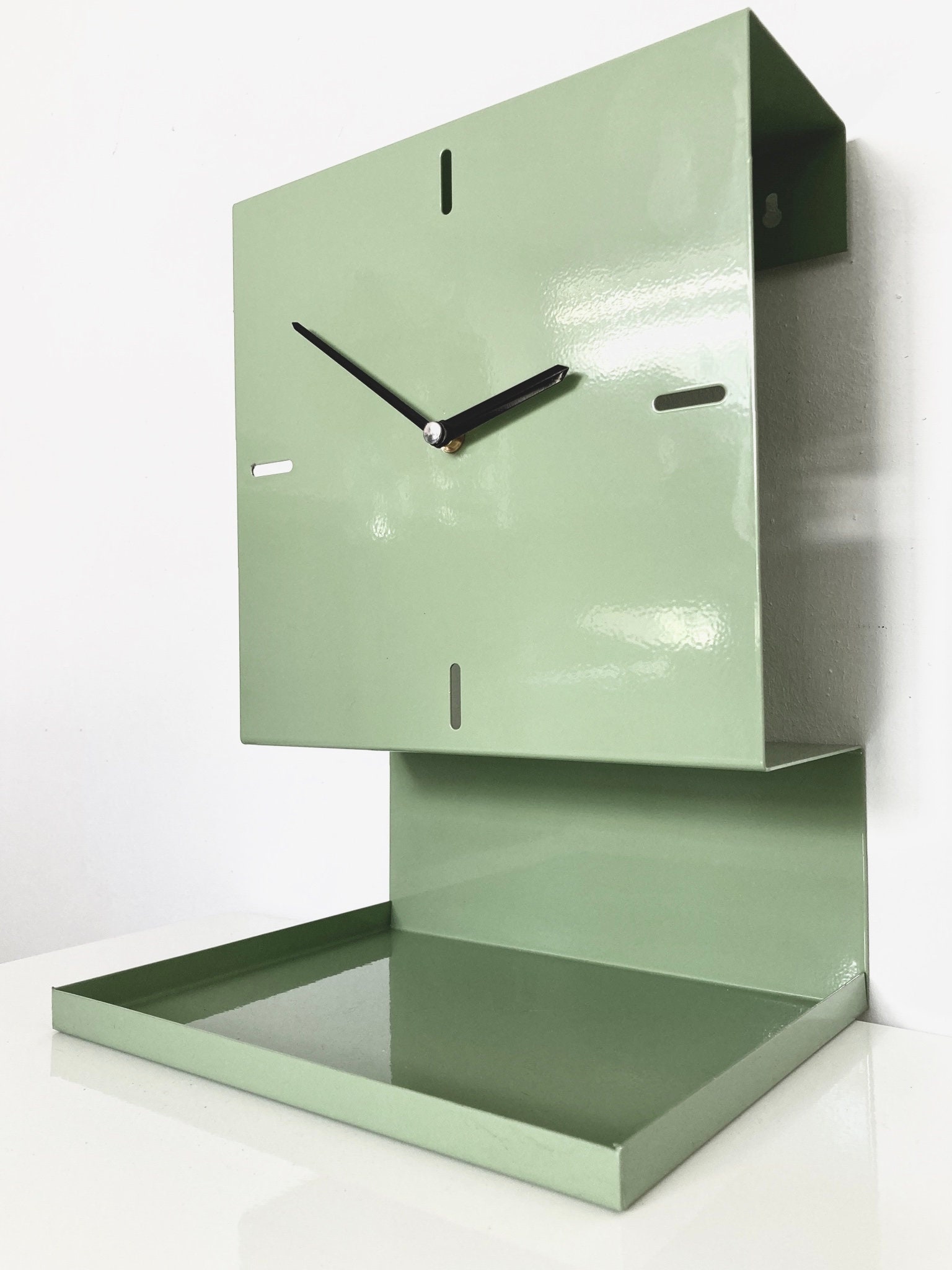 Kronos Wall Clock With Shelf six Color Options - Etsy