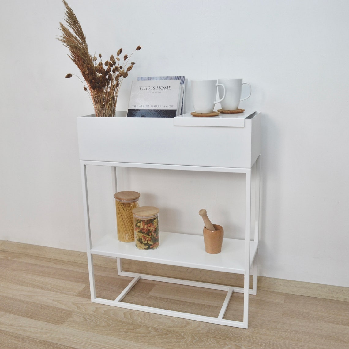 HERMES White Multipurpose Console / Entryway Table / Waiting Table - Etsy