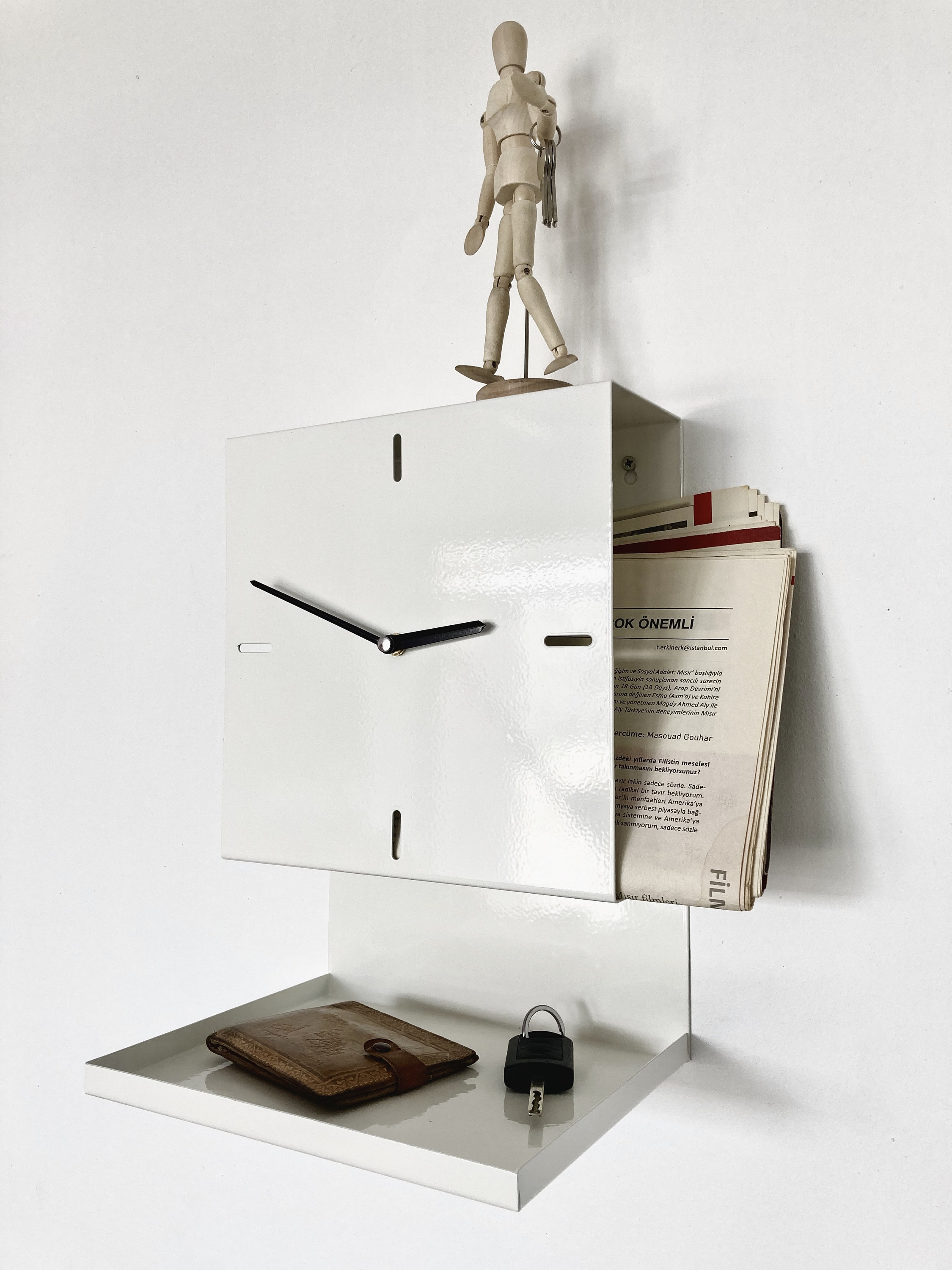 Kronos Wall Clock With Shelf six Color Options - Etsy