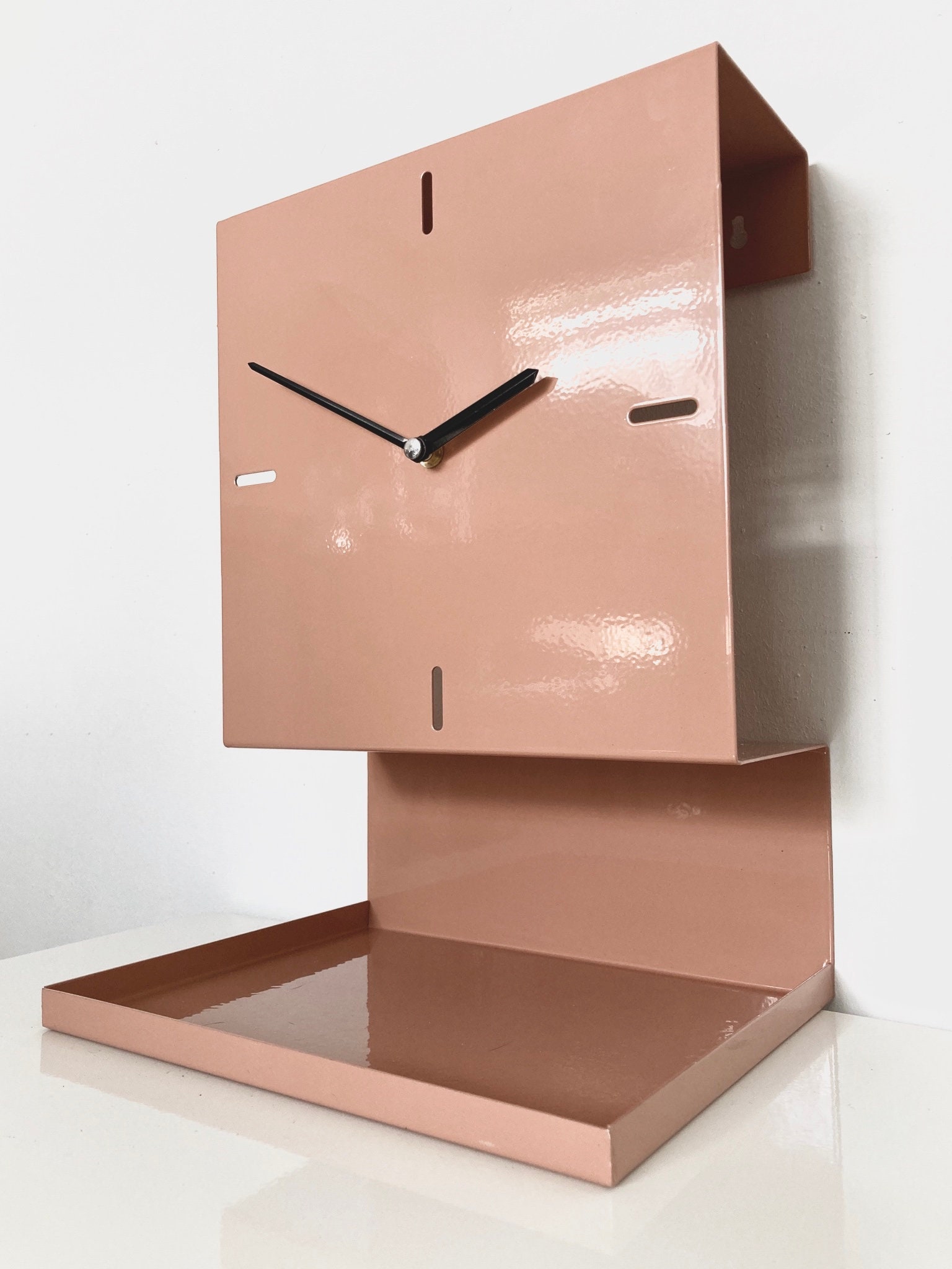 Kronos Wall Clock With Shelf six Color Options - Etsy