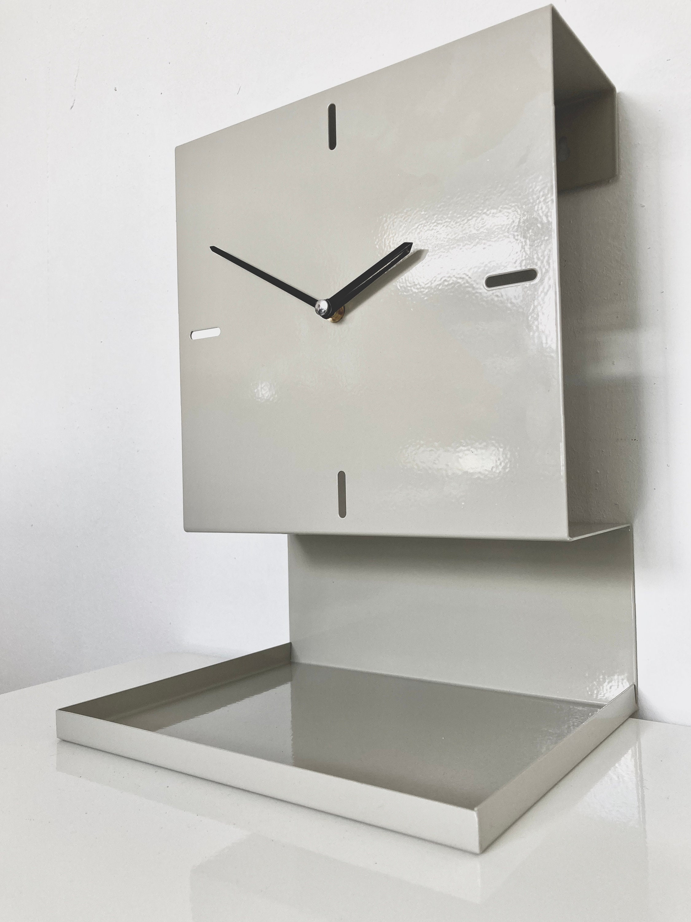 Kronos Wall Clock With Shelf six Color Options - Etsy