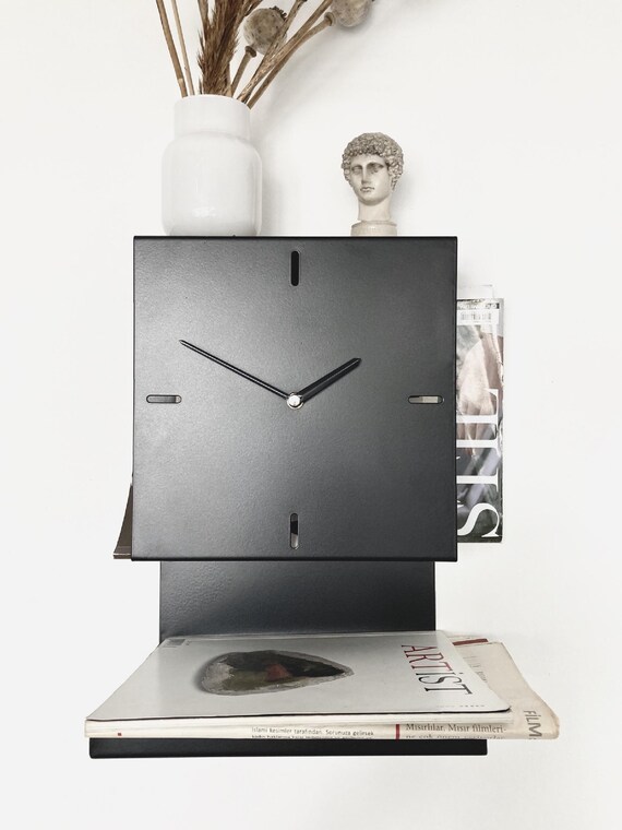 Kronos Wall Clock With Shelf six Color Options | Etsy