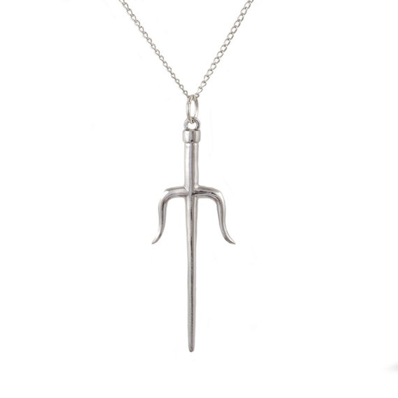 Japanese Sai Pendant Handcrafted in Sterling Silver | Etsy