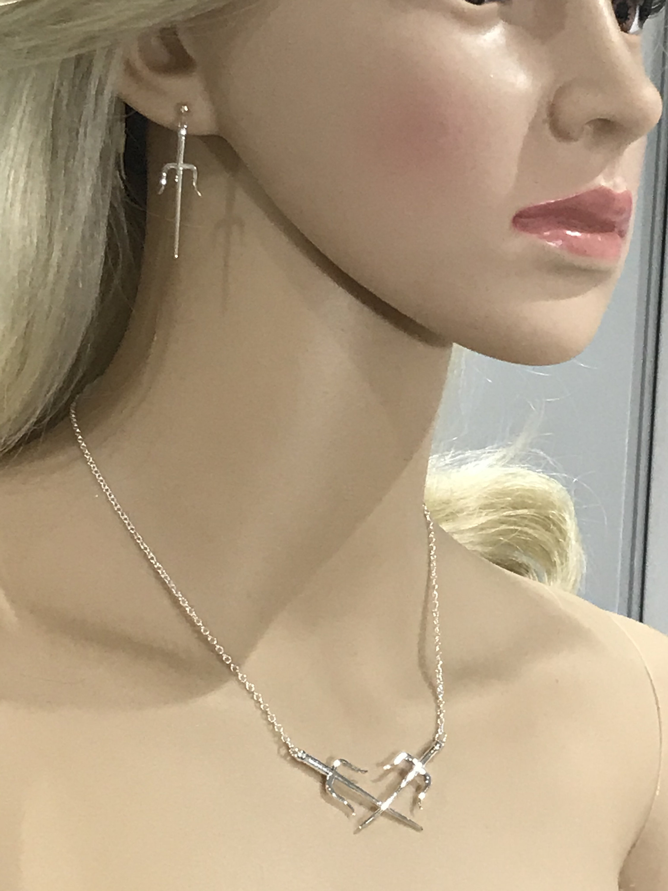 Japanese Sai Pendant Handcrafted in Sterling Silver - Etsy