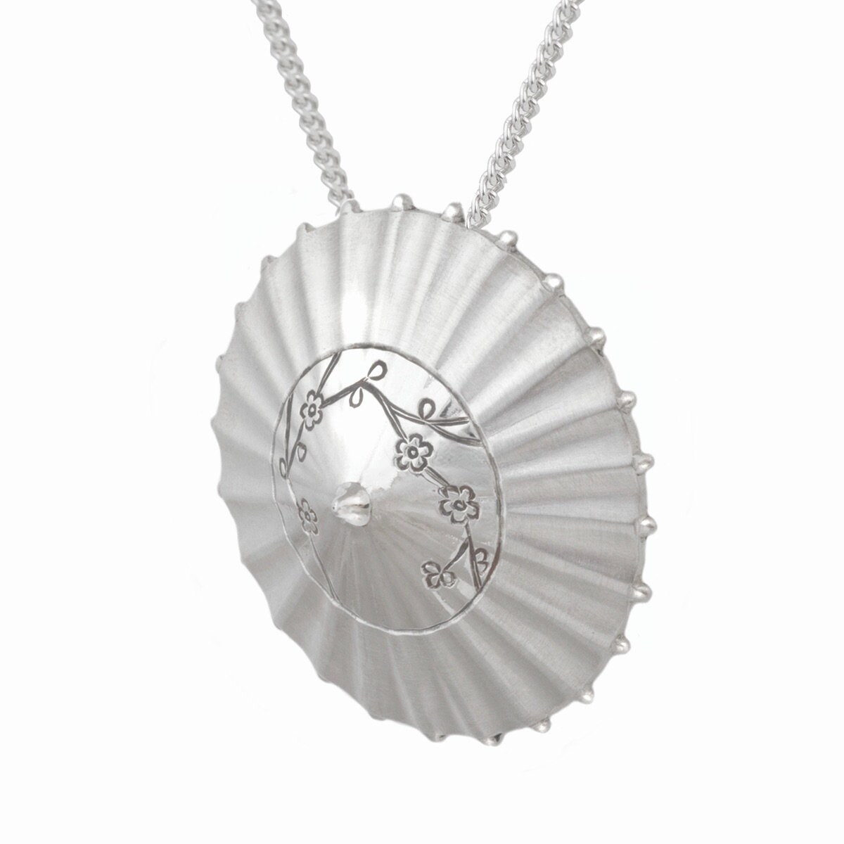 Geisha Parasol 'kinugasa' Pendant. Handcrafted in Silver, Gold ...