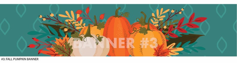 Fall Pumpkin Banner: Digital Download - Etsy