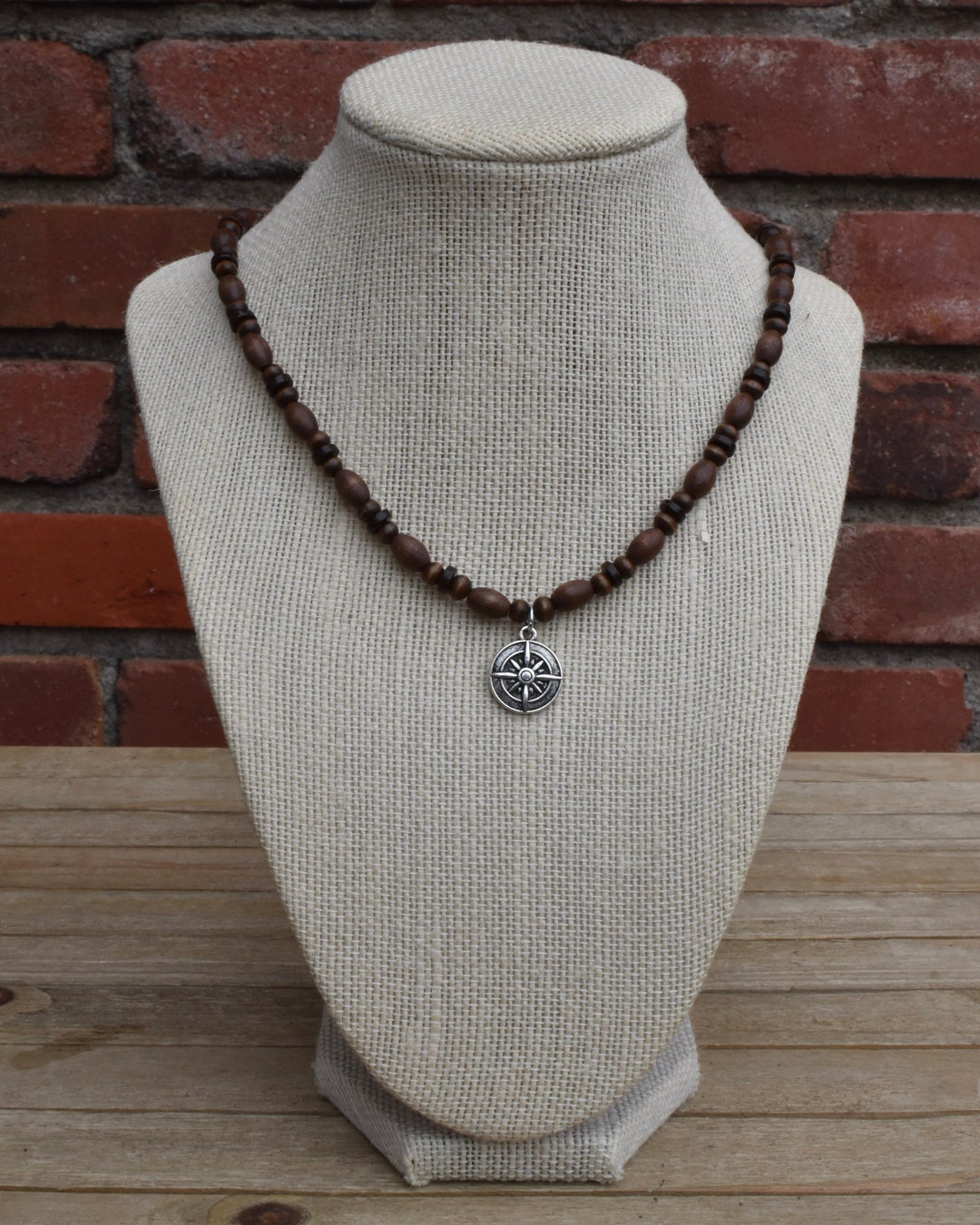 Bohemian Compass Necklace Compass Charm Travlers Necklace Explorer ...