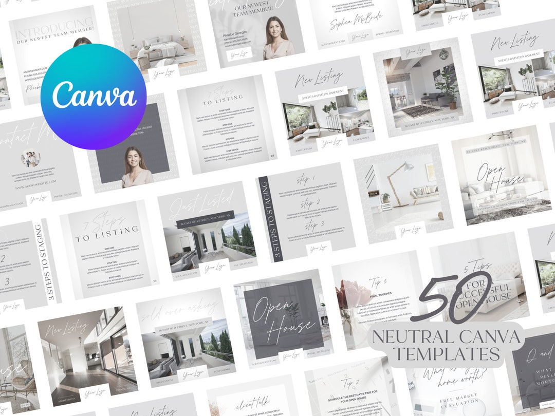 50 Simple Neutral Real Estate Instagram - Etsy