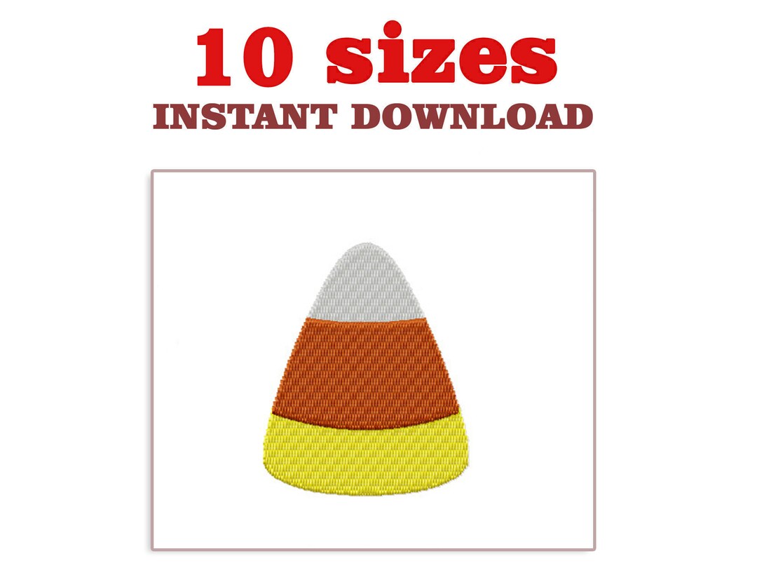 Candy Corn Embroidery Designs File, Mini Candy Corn Embroidery, Machine ...