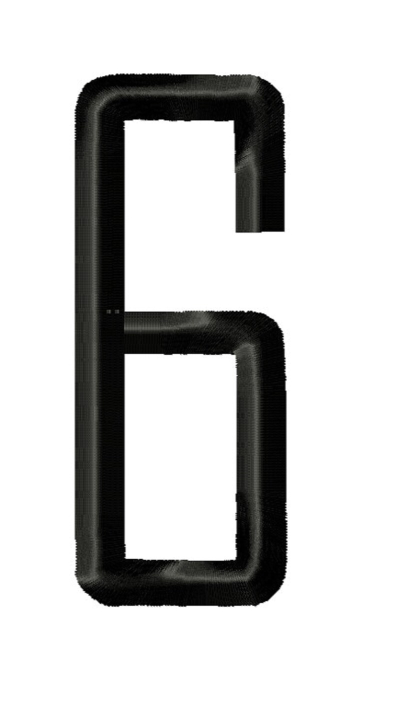 Numbers Embroidery Design Numbers Only 9 Sizes height 10mm | Etsy