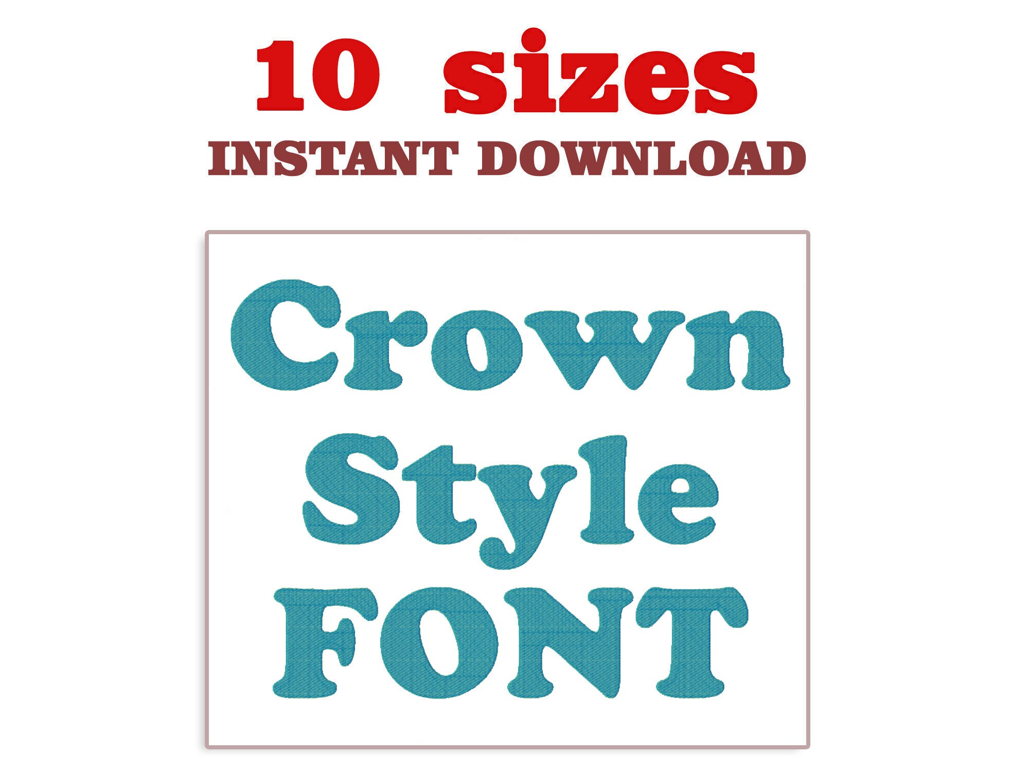 Font embroidery designs 10 sizes 52 letters 10 digits | Etsy