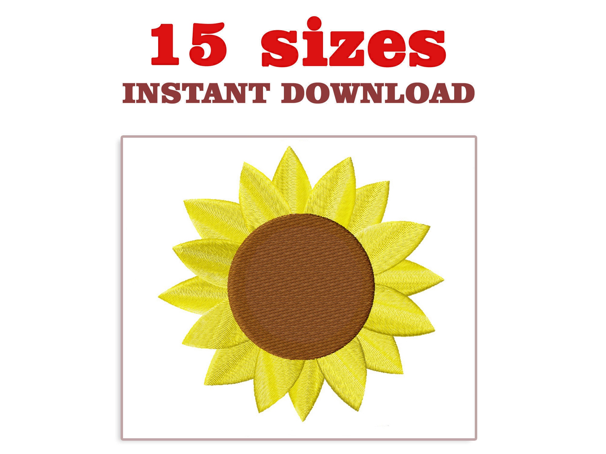 Sunflower Embroidery Designs File Mini Sunflower Embroidery - Etsy