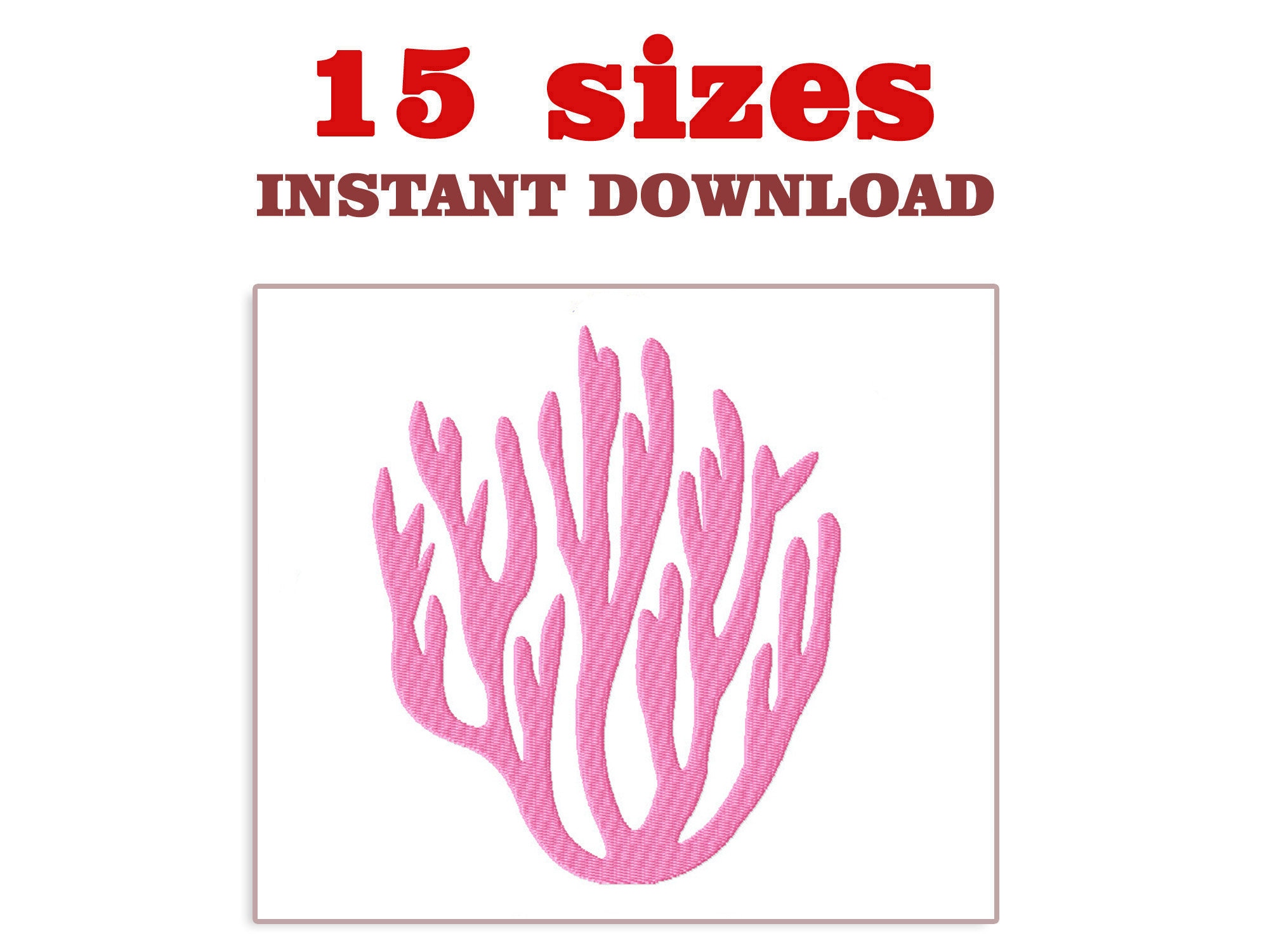 Coral Embroidery Design mini coral reef file Embroidery | Etsy