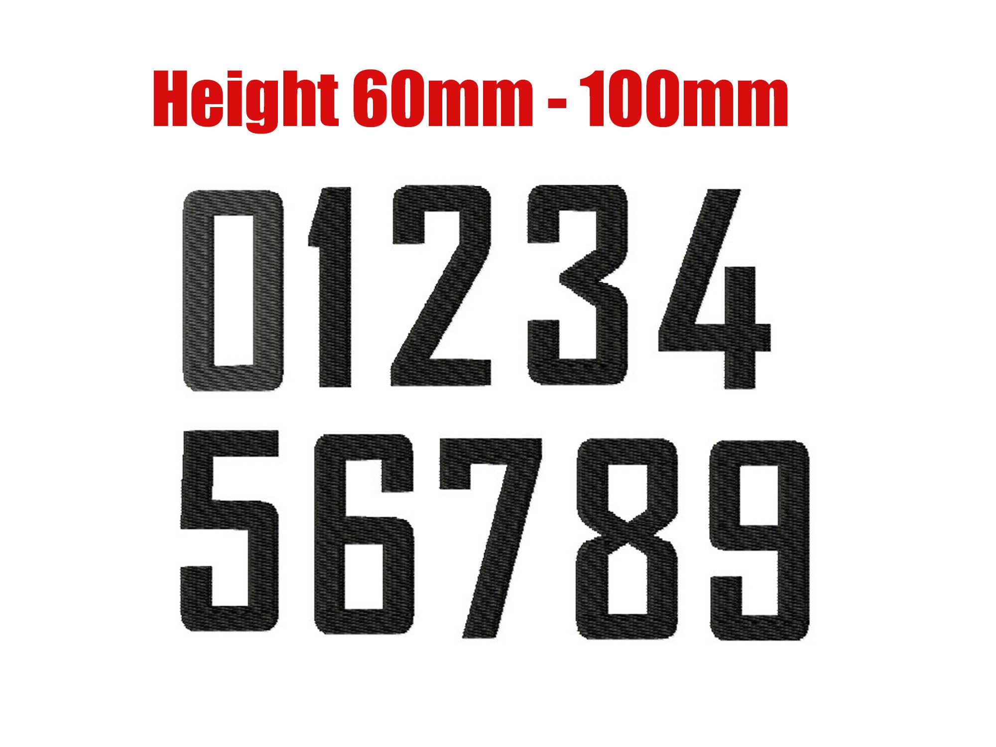 Numbers Embroidery Design: 10 Sizes, Machine Embroidery File (digital ...