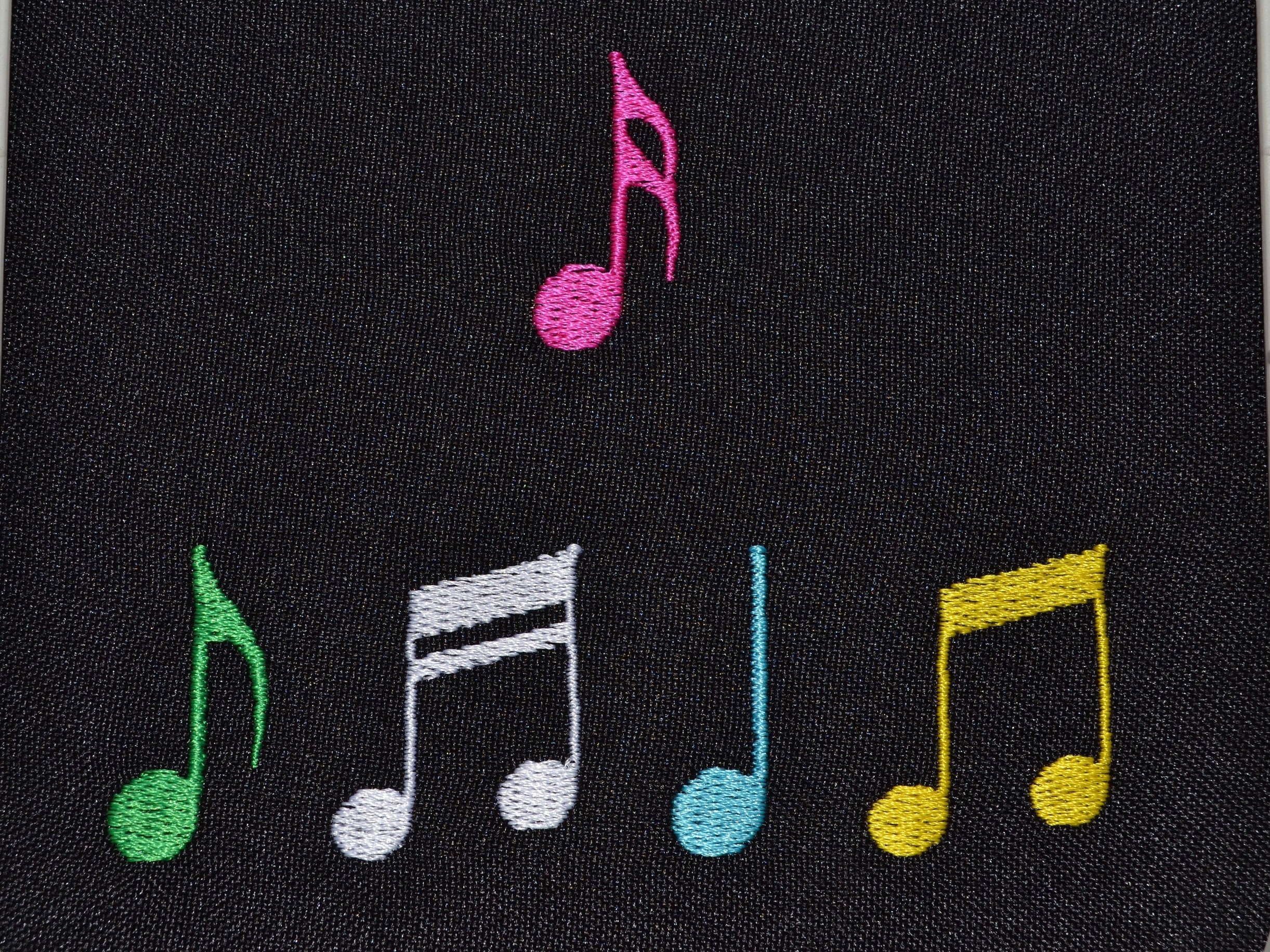 Musical Note Embroidery Design: Set of 5 (digital Download) - Etsy
