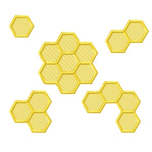 Honeycomb Embroidery Designs File, Honey Comb Embroidery Set of 5 ...