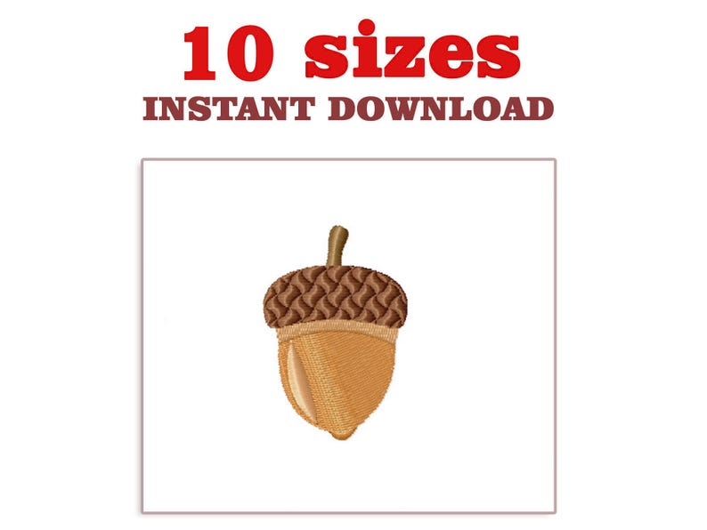 Acorn Embroidery Design (digital Download) - Etsy