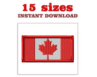 Canadian Flag Embroidery File - Etsy