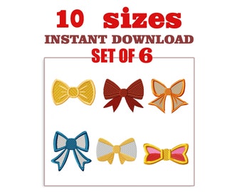 Bow Tie Machine Embroidery Mini Design - Etsy