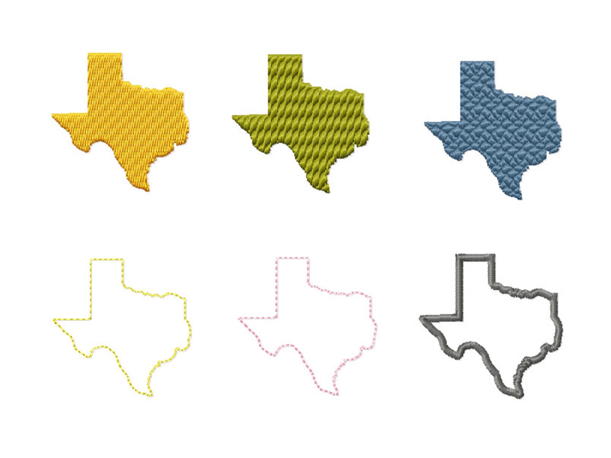 Texas Embroidery Design: Machine Embroidery File Set (digital Download ...