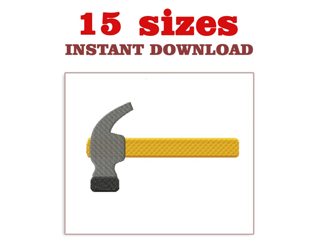 Hammer Embroidery Design File, Hammer Design, Machine Embroidery ...