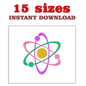 Atom Embroidery Design, Download Embroidery Atom , Atom Machine ...