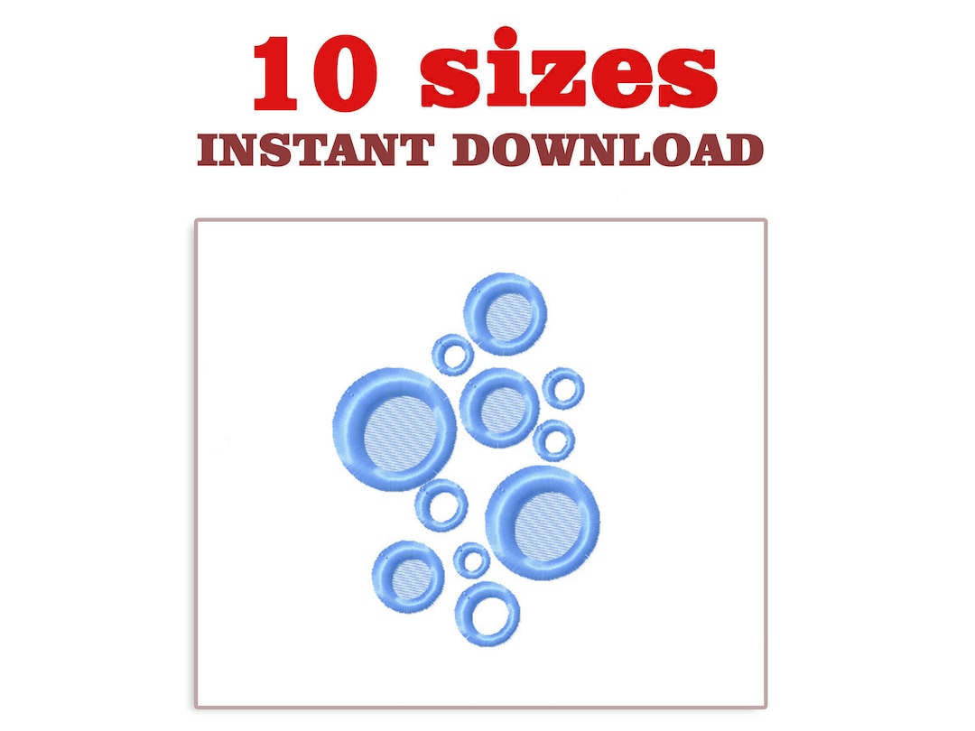 Soap Bubbles Machine Embroidery Designs: Mini Bubbles (digital File) - Etsy