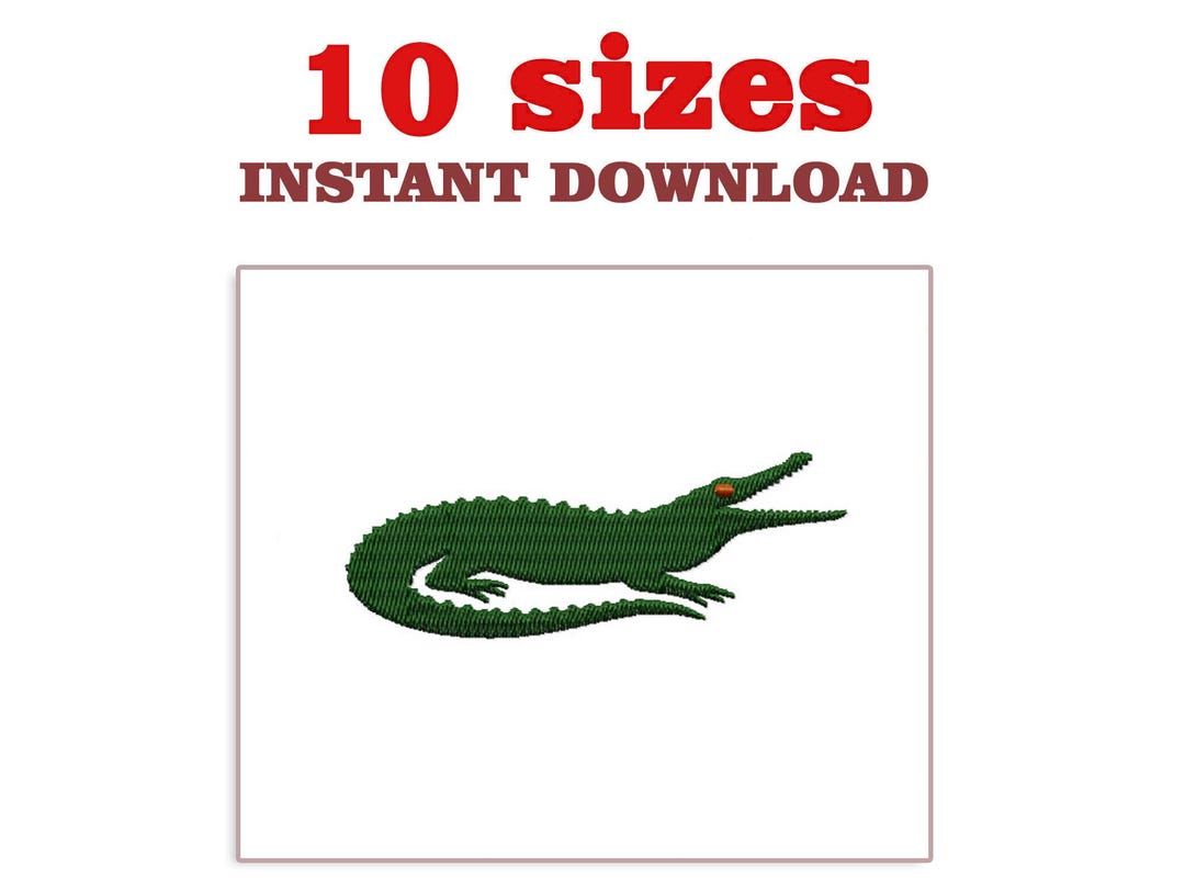 Alligator Embroidery Design: Mini Crocodile Applique (digital Download ...