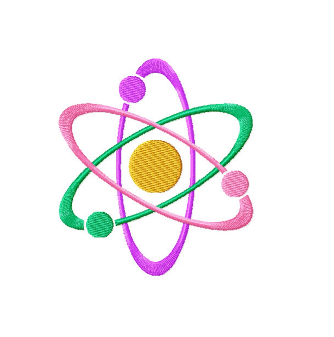 Atom Embroidery Design Download Embroidery Atom Atom - Etsy
