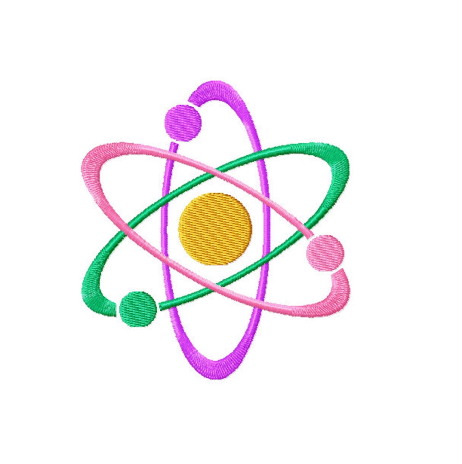 Atom Embroidery Design Download Embroidery Atom Atom - Etsy