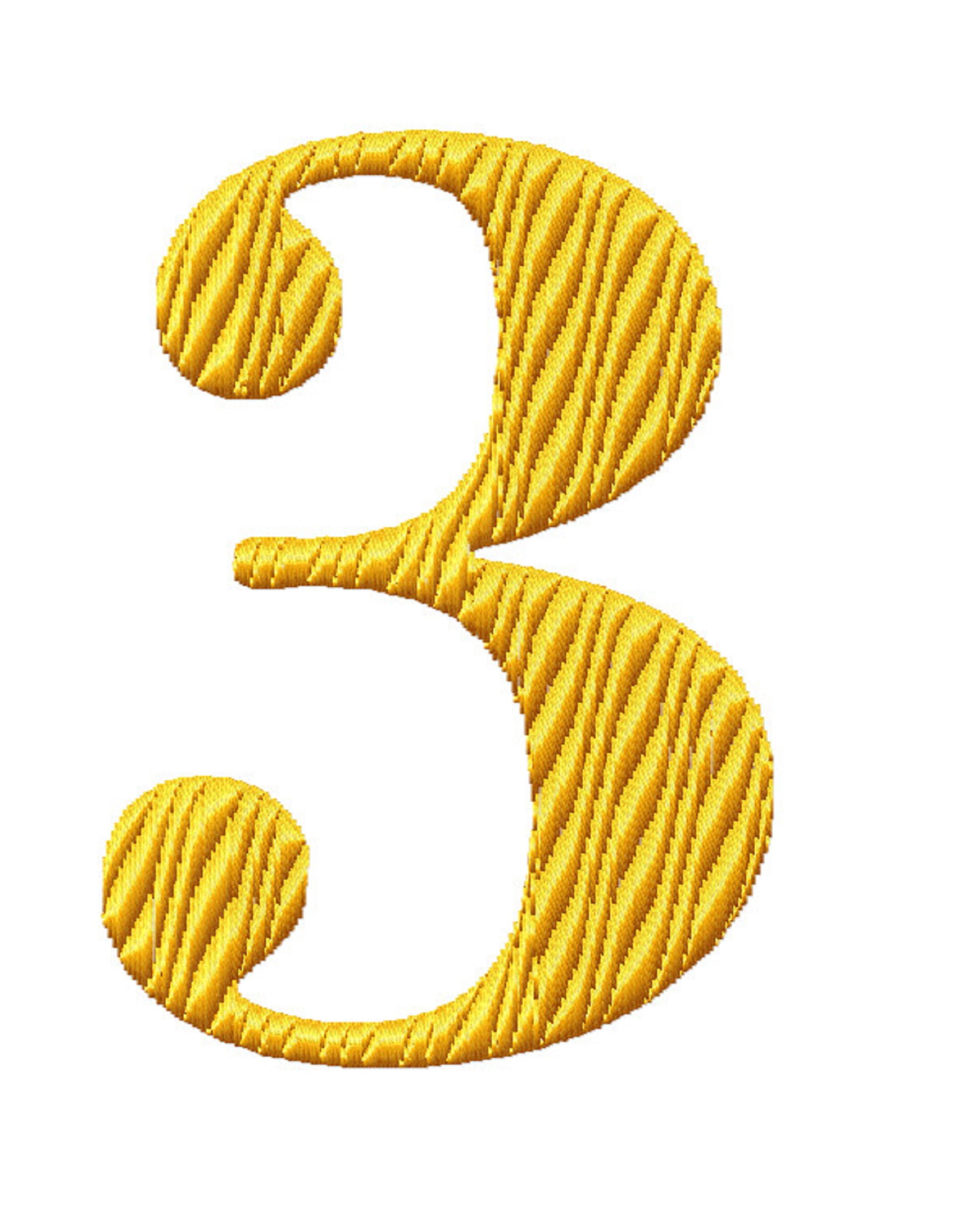 Numbers Embroidery Design Numbers Only 15 Sizes height - Etsy UK