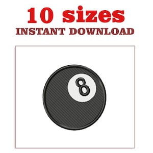 Eight Ball Embroidery Designs File, 8 Ball Machine Embroidery Designs ...