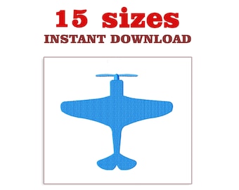 Airplane Embroidery Design Small Plane Download height From | Etsy