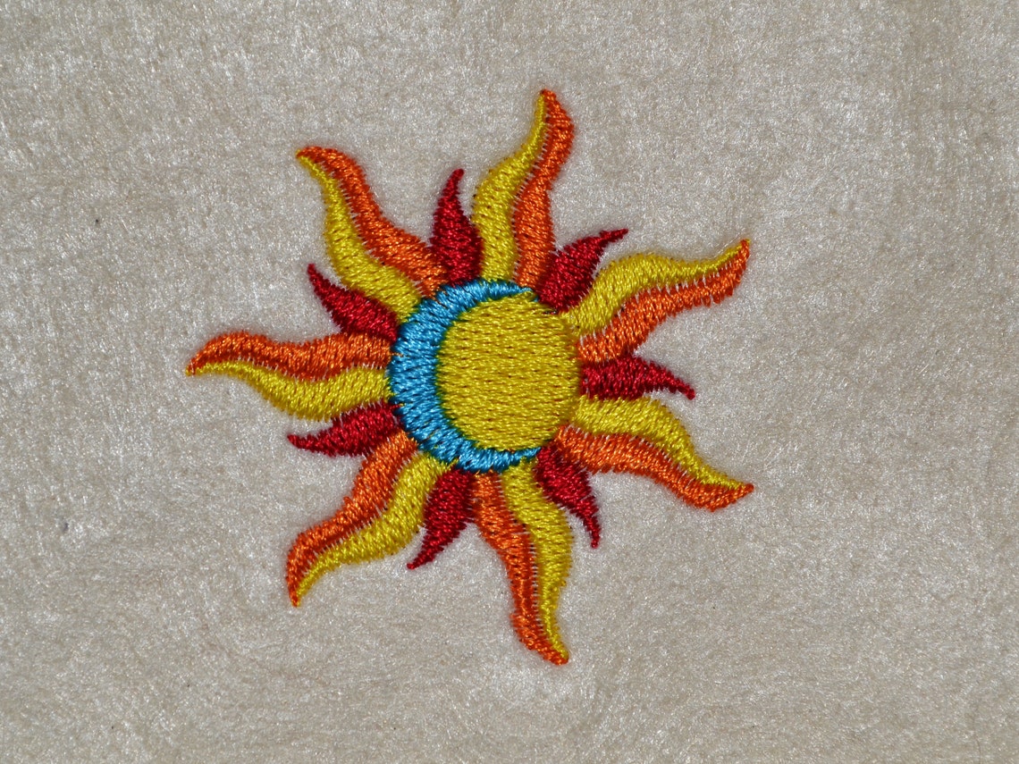 Sun Embroidery Design File Sun and Moon Embroidery Designs | Etsy