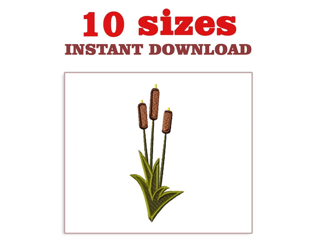 Cattails Embroidery Designs File, Cattails Machine Embroidery Designs ...