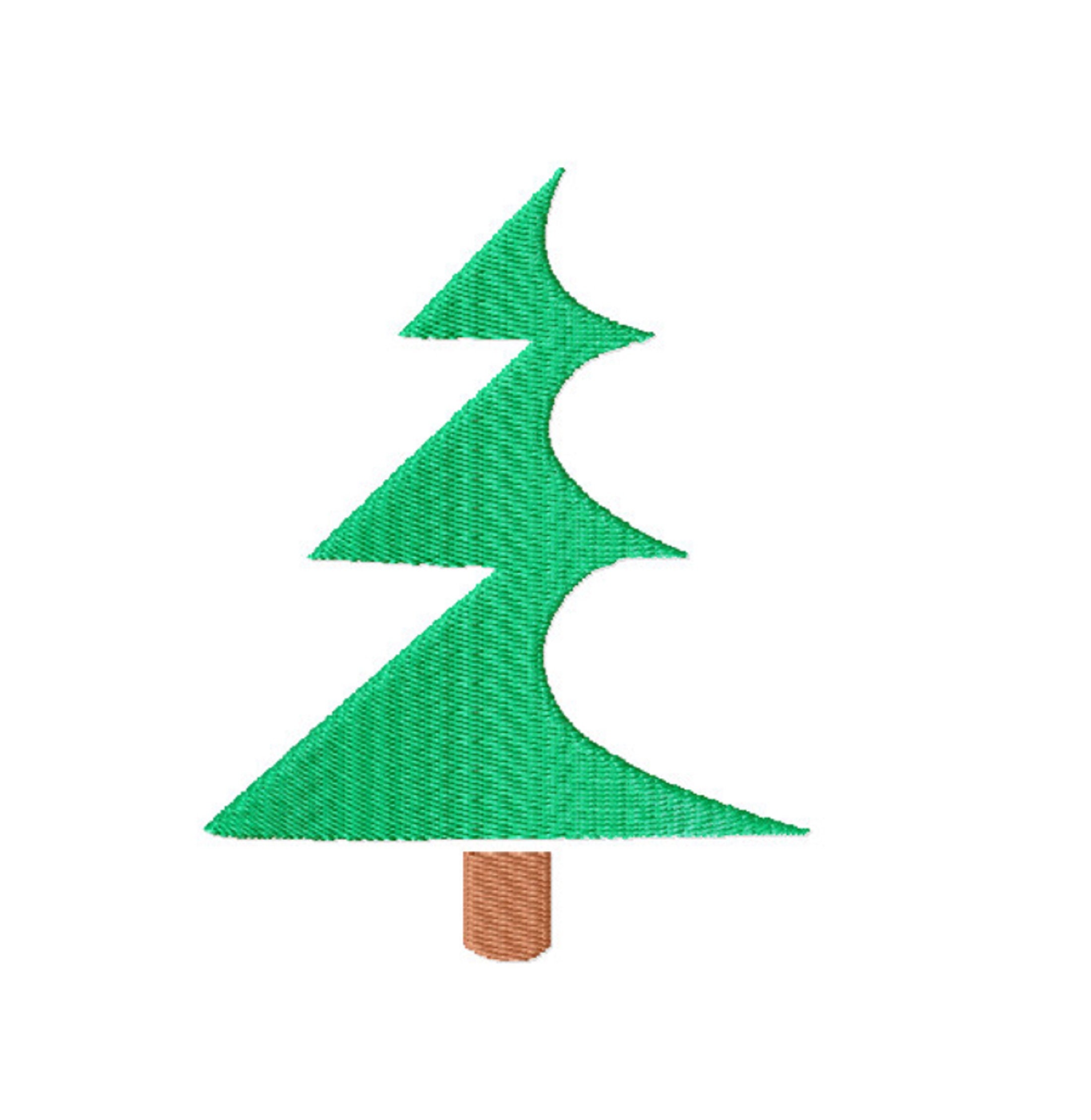 Christmas Tree Embroidery Design Christmas Tree Set of 6 - Etsy