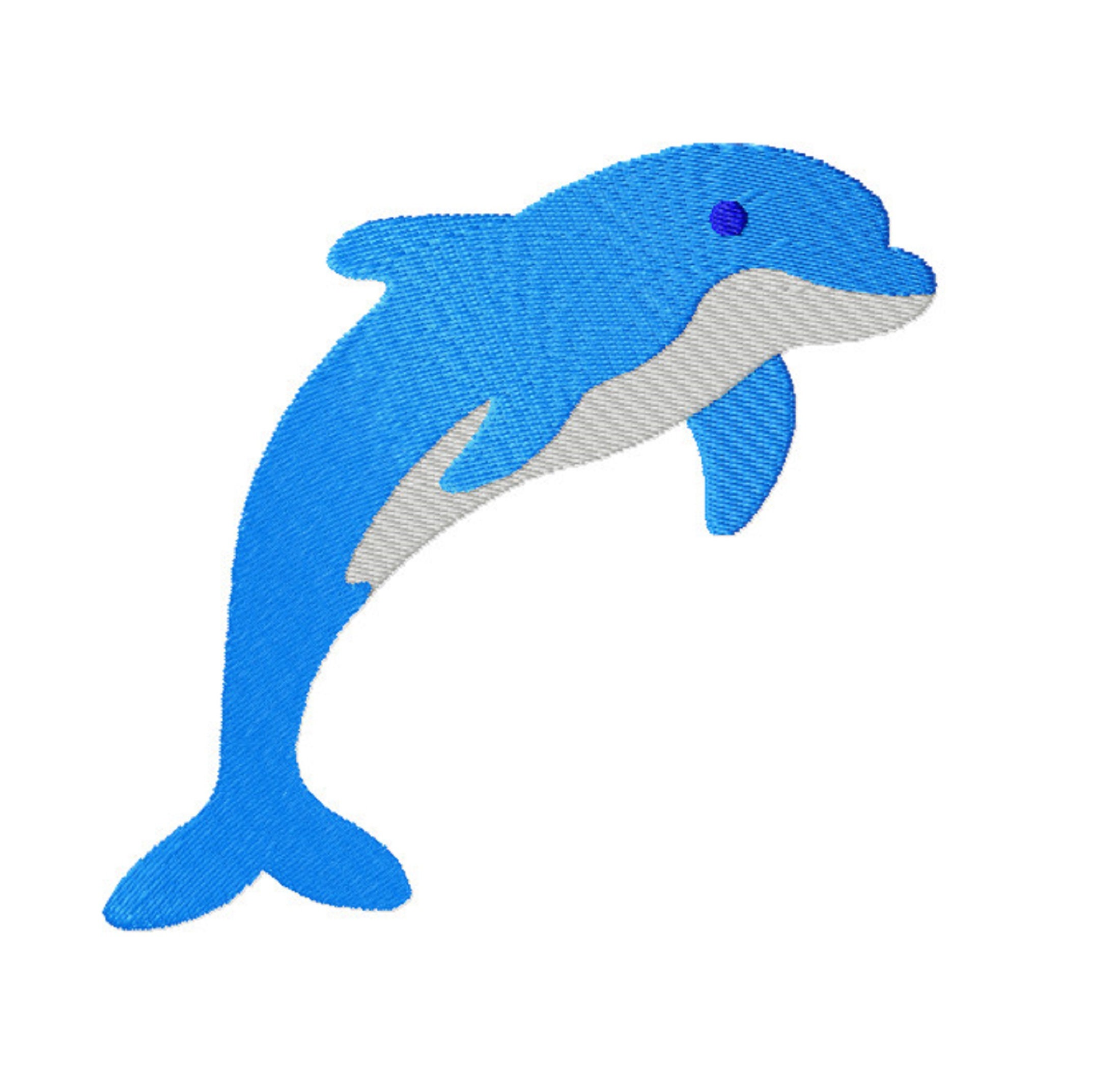 Dolphin Embroidery Design Download Embroidery Dolphin | Etsy